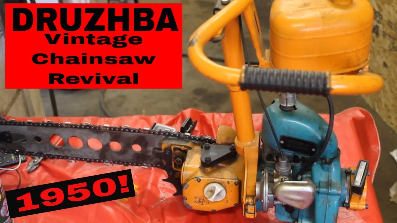 Lets fix this DRUZHBA Russian Chainsaw Vintage Chain Saw Revival - YouTube