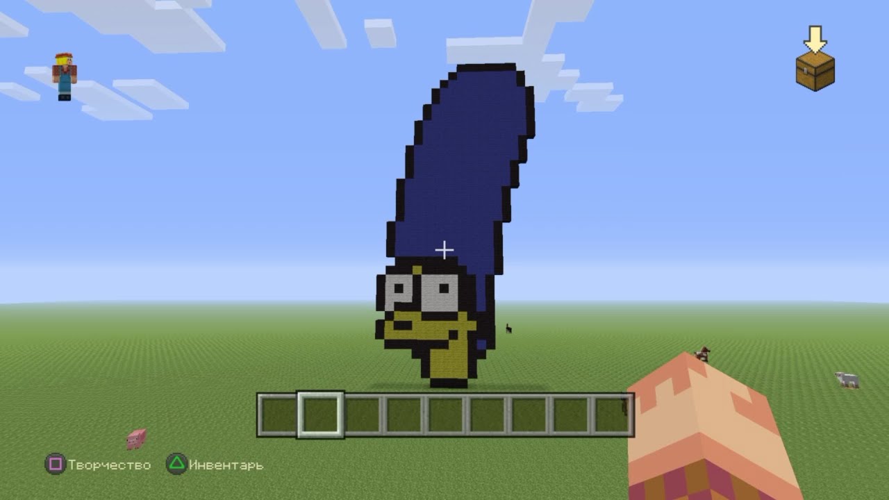 How to build Marge Simpson in minecraft - YouTube