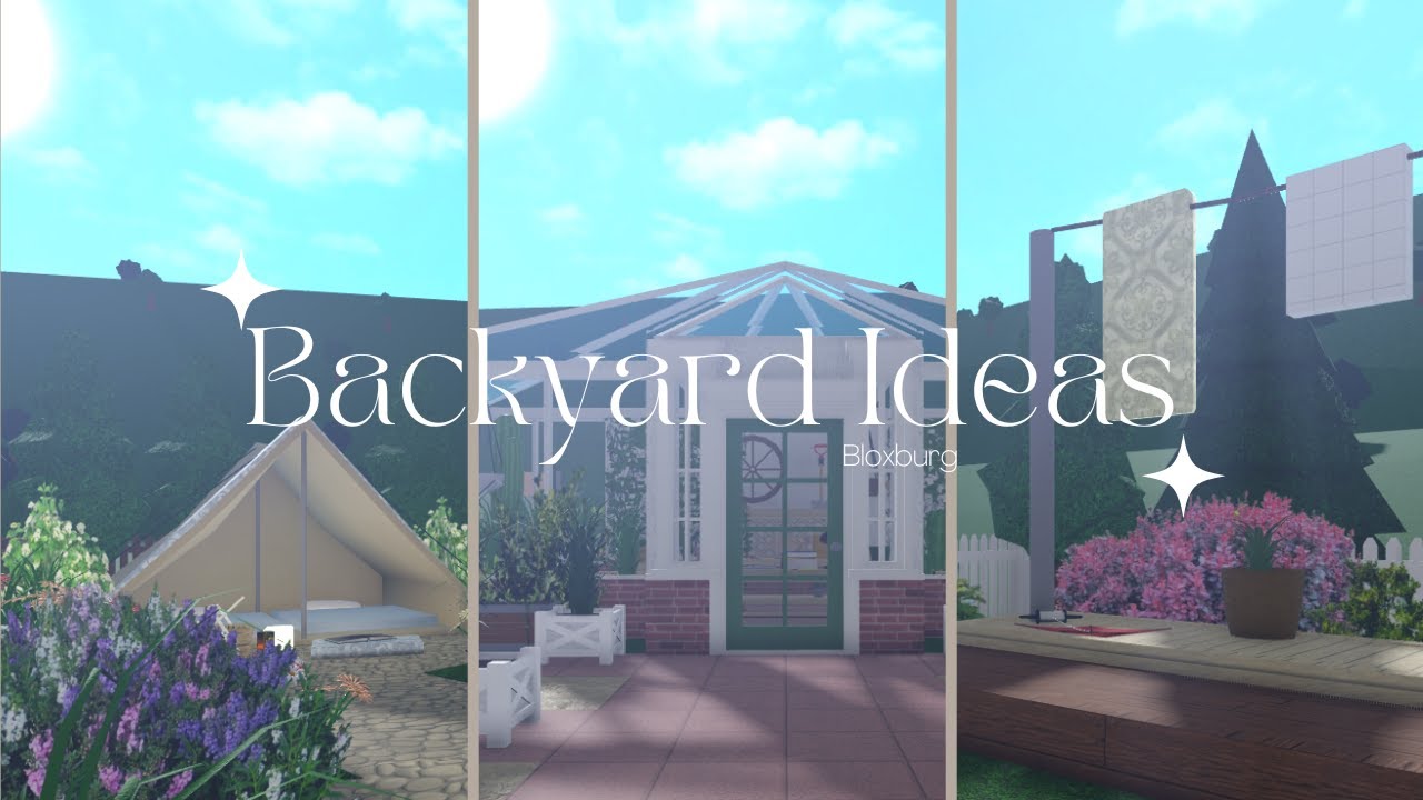 Bloxburg | 3 Backyard & Garden Ideas! | Speed Build 𓆏 - YouTube