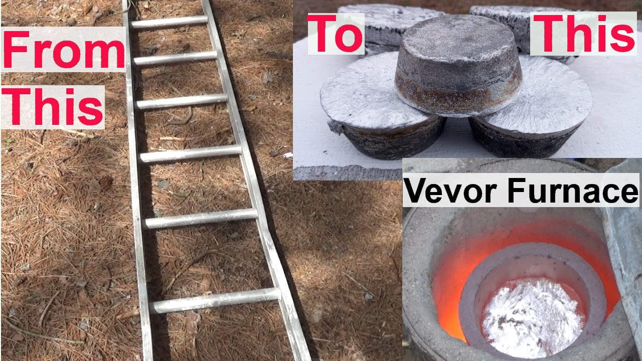 Melting Aluminum In My Vevor Furnace And Sand Casting - YouTube
