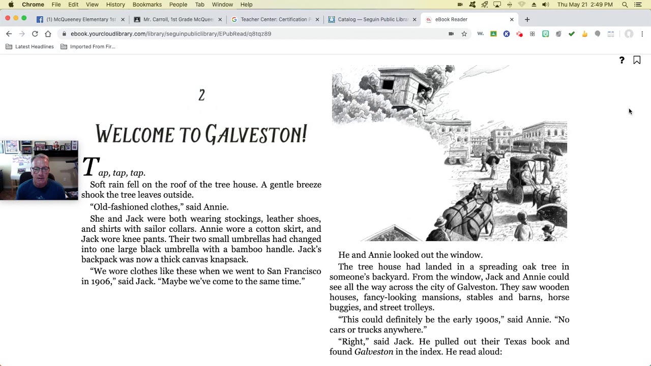 Mr. Carroll Reading Magic Tree House #30 Hurricane Heroes in Texas ...
