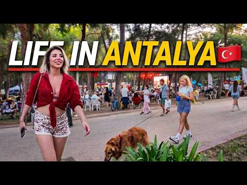 Walking Through ANTALYA HAYAT PARK 🇹🇷 | Live Music & Local Vibes