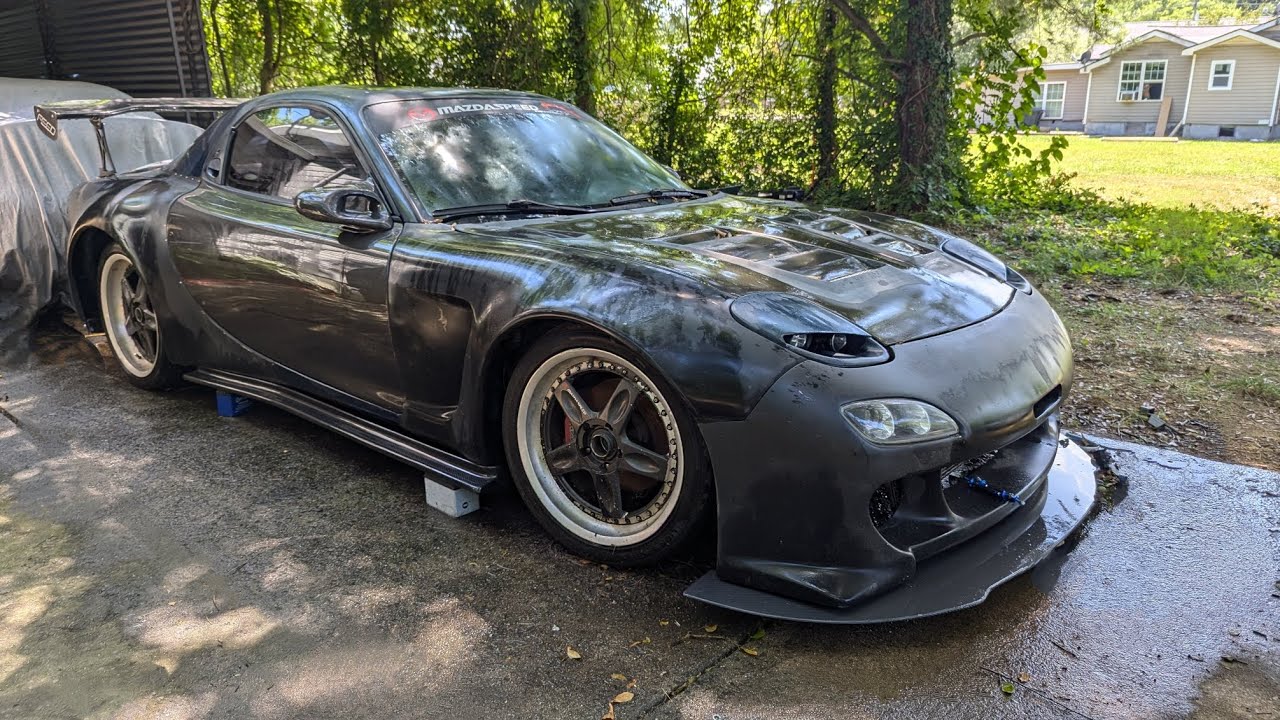 RX7 one step closer to an Ecoboost swap. - YouTube