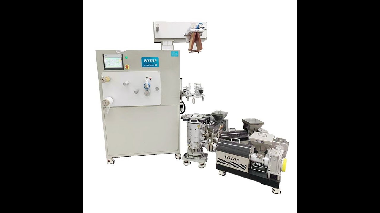 Lab Three Layer Blown Film Machine - YouTube