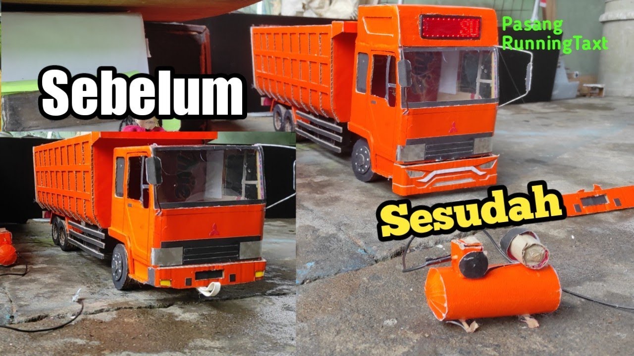 Modifikasi Truk Fuso Di bikin Simpel Mbois || versi miniatur truk ...