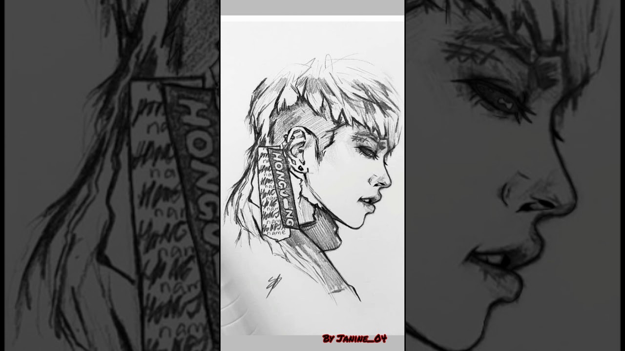 ATEEZ HONGJOONG Speed drawing ️ - YouTube