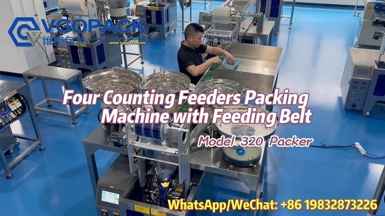 VGOPACK | Four Counting Feeders Packing Machine with Feeding Belt ...