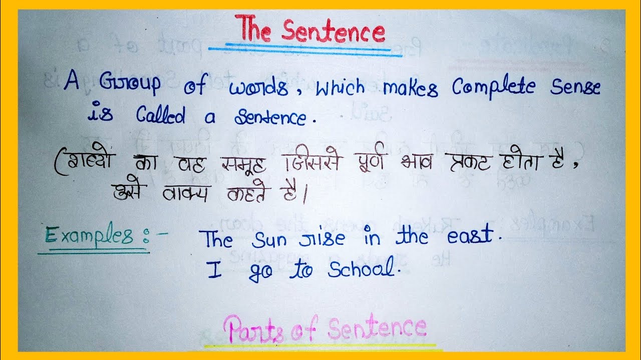 The Sentences in English ll English Grammar ll #english #youtube #1m # ...