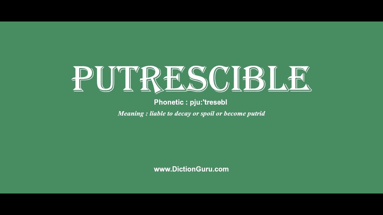 putrescible: Pronounce putrescible with Meaning, Phonetic, Synonyms and ...