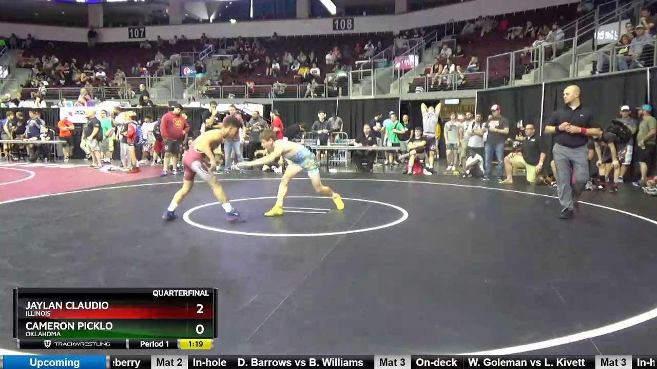 Junior Men 132 Jaylan Claudio Illinois Vs Cameron Picklo Oklahoma - YouTube