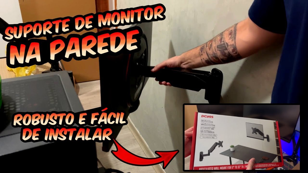 MONITOR NA PAREDE - SUPORTE DA PCYES NO LG ULTRAGEAR - YouTube