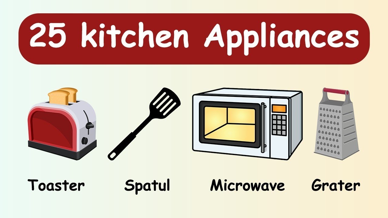 Learn 25 Kitchen Appliances in English with Pictures | Easy English ...