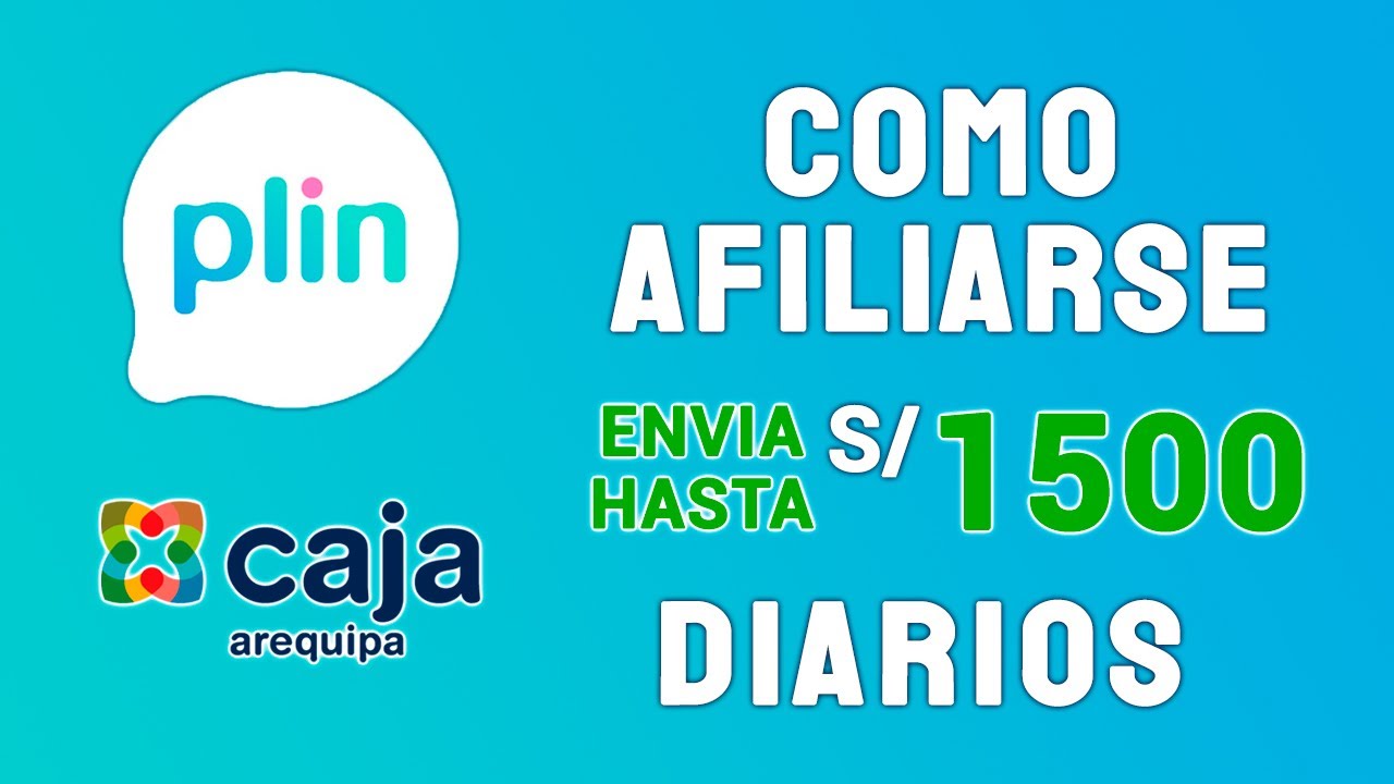 Qué es PLIN, como usar y como AFILIARSE desde CAJA AREQUIPA 2023 - YouTube