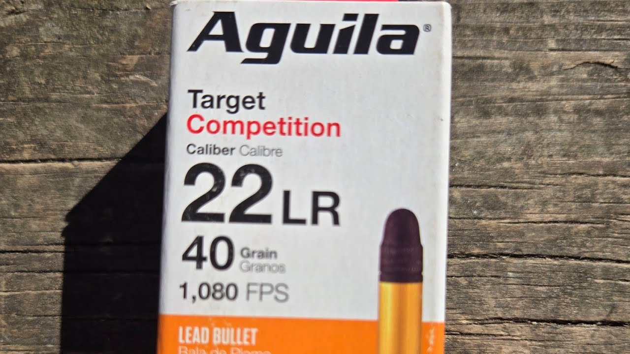 Aguila Target Competition 22lr Ammo at 50yds. - YouTube
