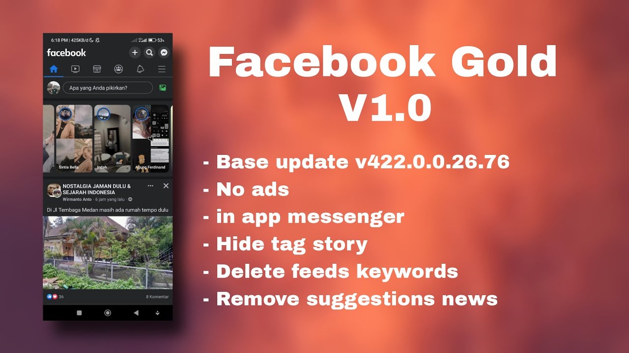 Facebook gold v1.0 new update clone - YouTube