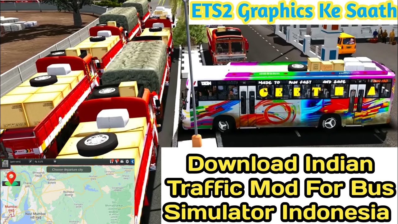 🔴 How To Add ETS2 Indian Traffic Mod For Bus Simulator Indonesia | Full ...