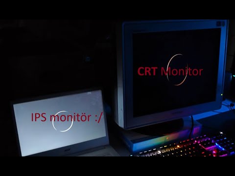 Modern ARM Laptop IPS Screen vs. 1999 CRT Monitor - Ultimate Contrast ...