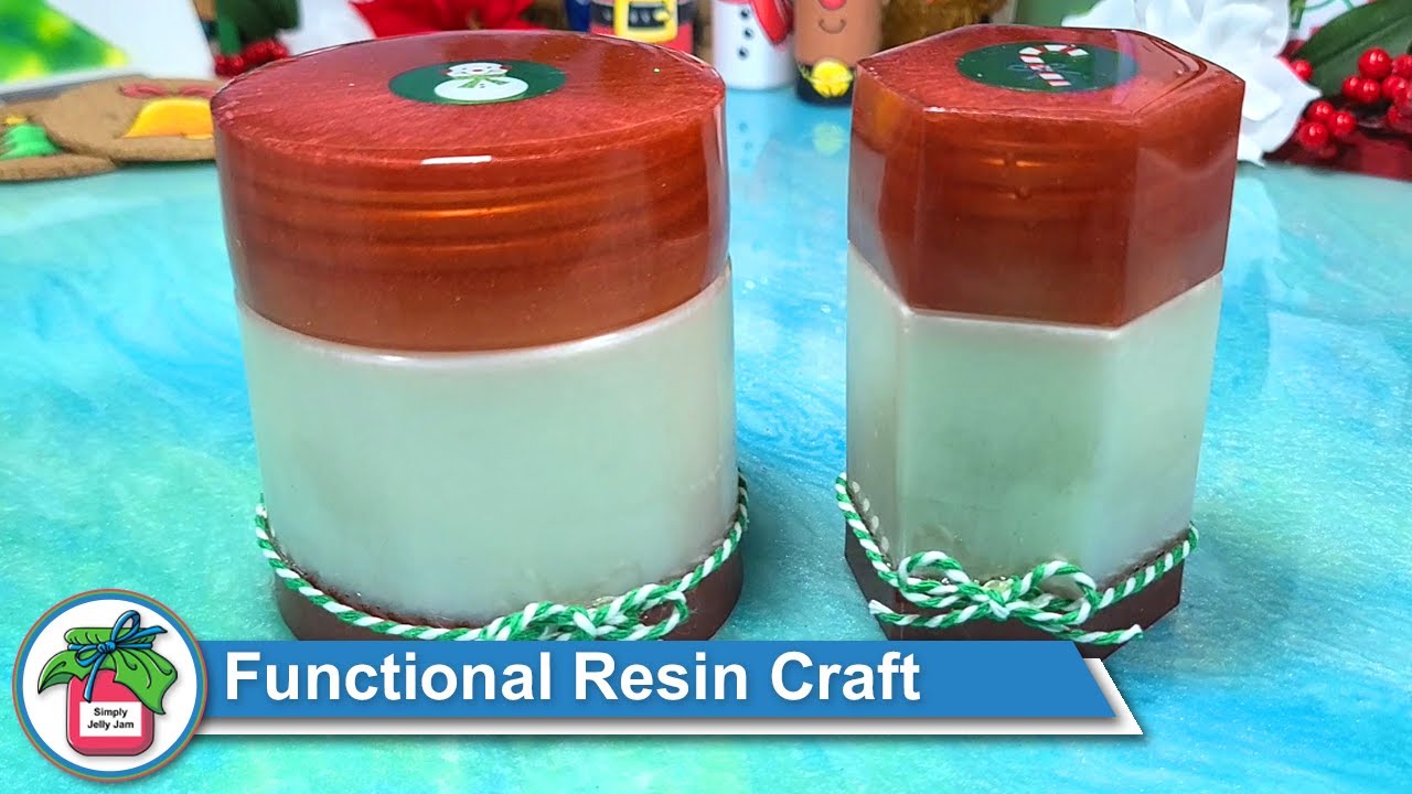 Red and White Resin Storage Bottles - YouTube