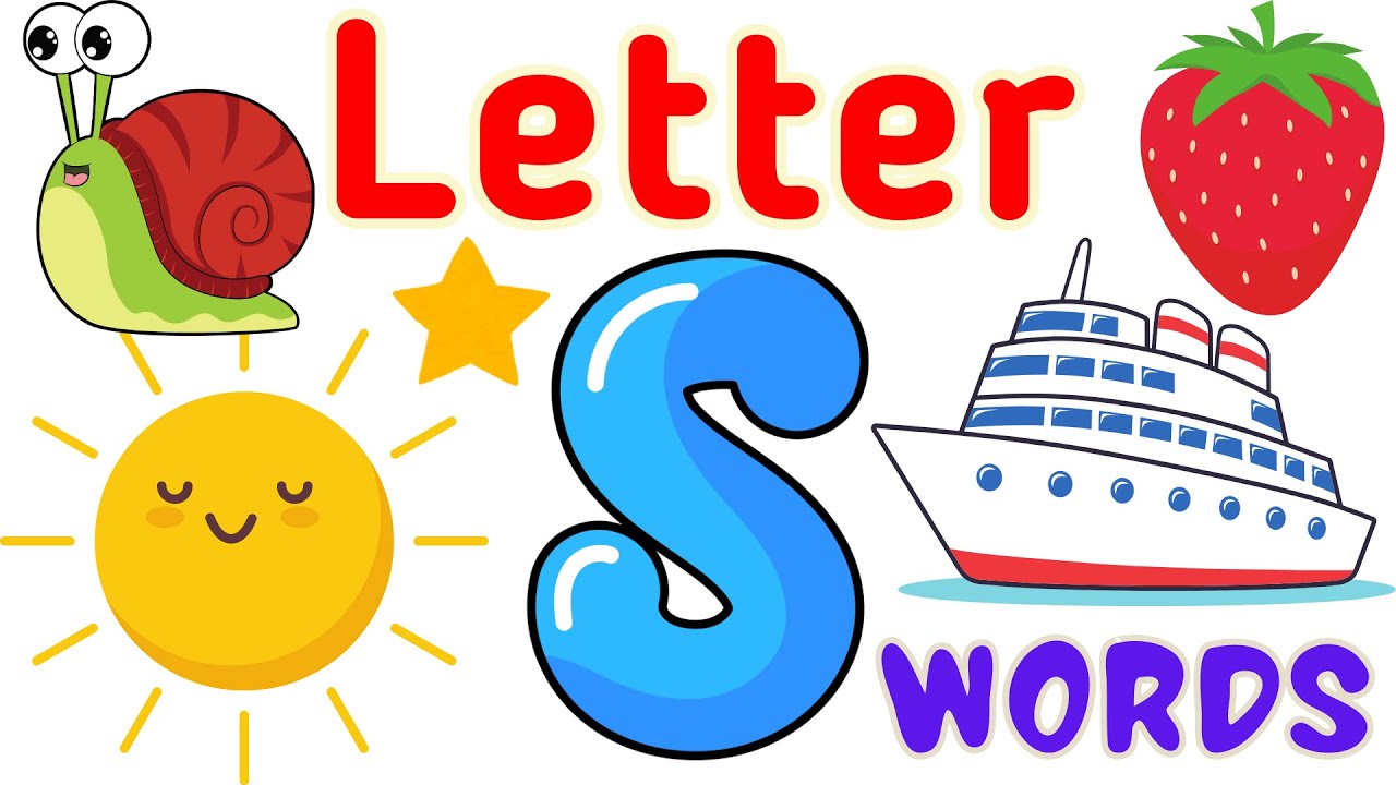 Letter S Words for kids | 20 Words starting with S | Letter S words ...