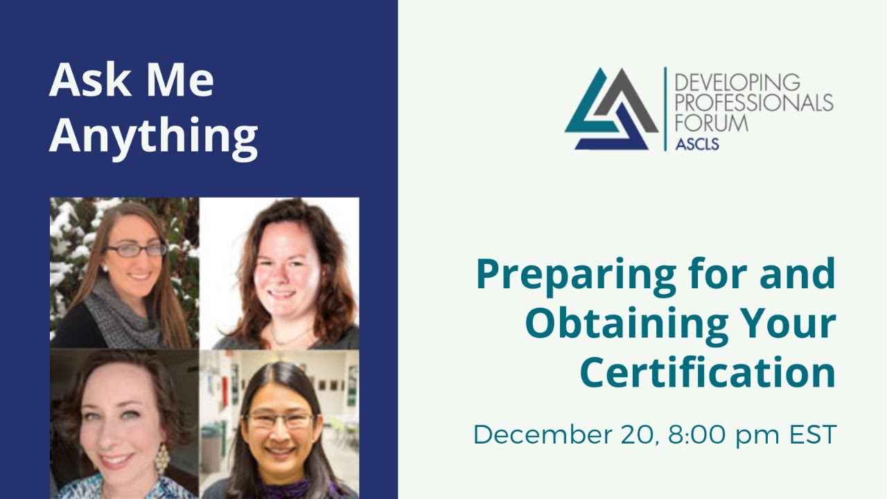 Ask Me Anything: Preparing for and Obtaining Your Certification - YouTube