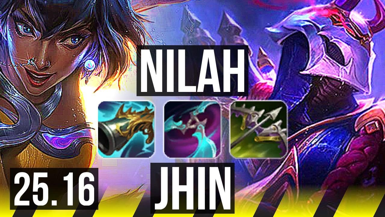 NILAH & Pyke vs JHIN & Tahm Kench (ADC) | Godlike | EUW Master | 25.16 ...