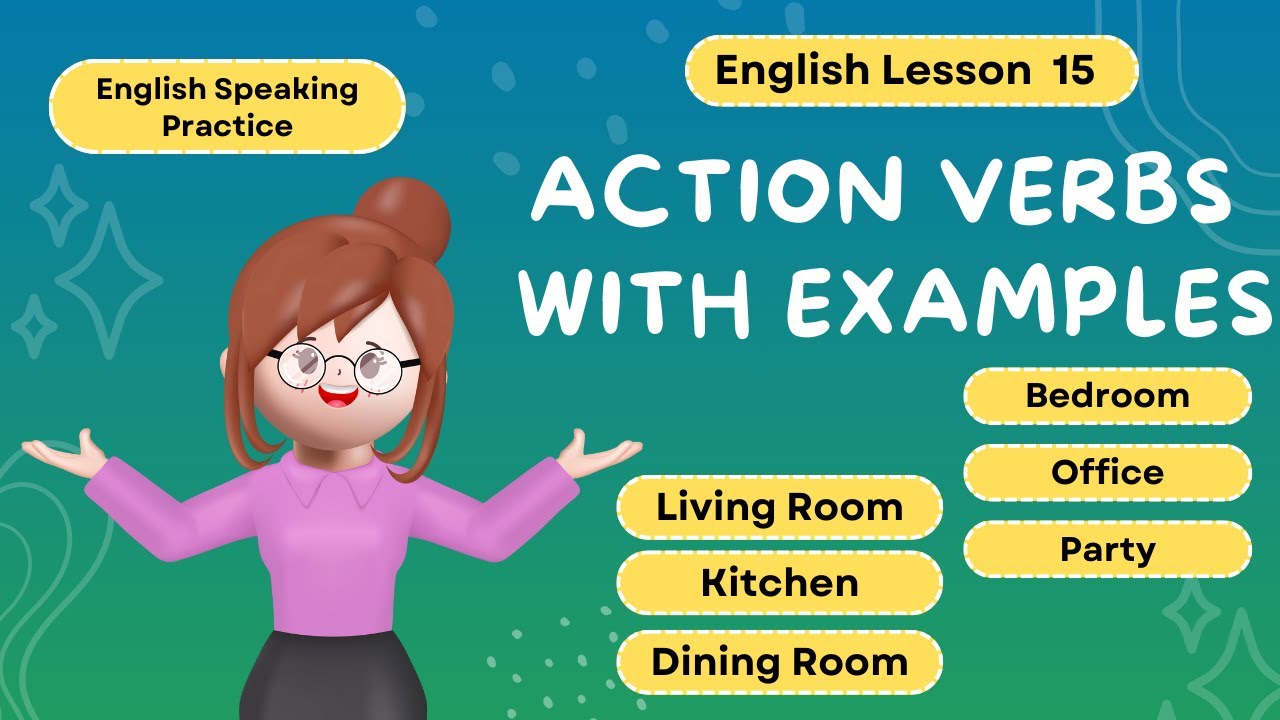 💕60+ Most Common Action Verbs vocabulary with sentences | English ...