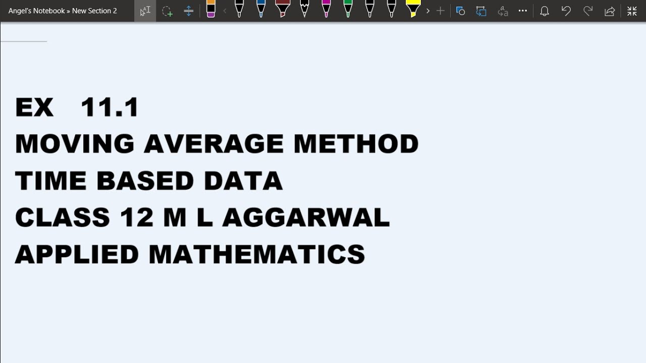 Ex 11.1 Time Based Data Class 12 Applied Maths ML Aggarwal - YouTube