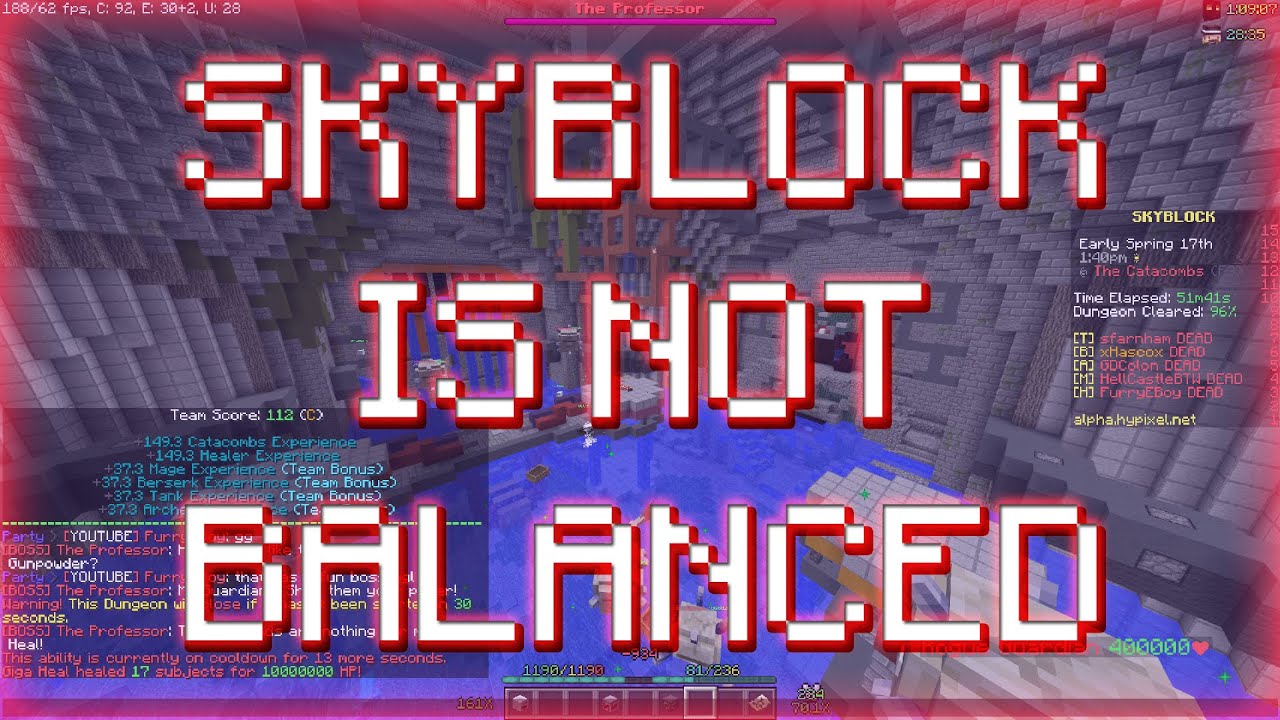 Skyblock's Balancing Issue - [Hypixel Skyblock] - YouTube