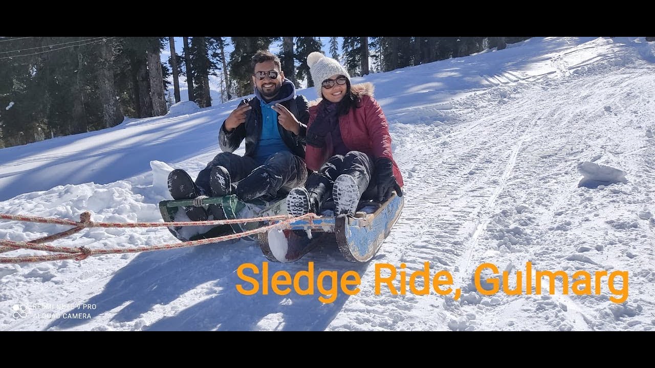 Sledge Ride | Must do activity | Gondola phase 1 | Gulmarg | Kashmir in ...