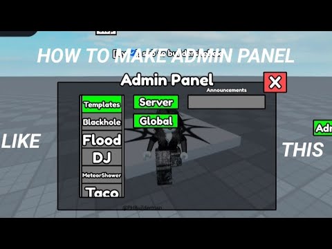 HOW TO MAKE ADMIN PANEL IN STUDIO LITE ROBLOX ( CREDIT TO : @PHBuilderman )