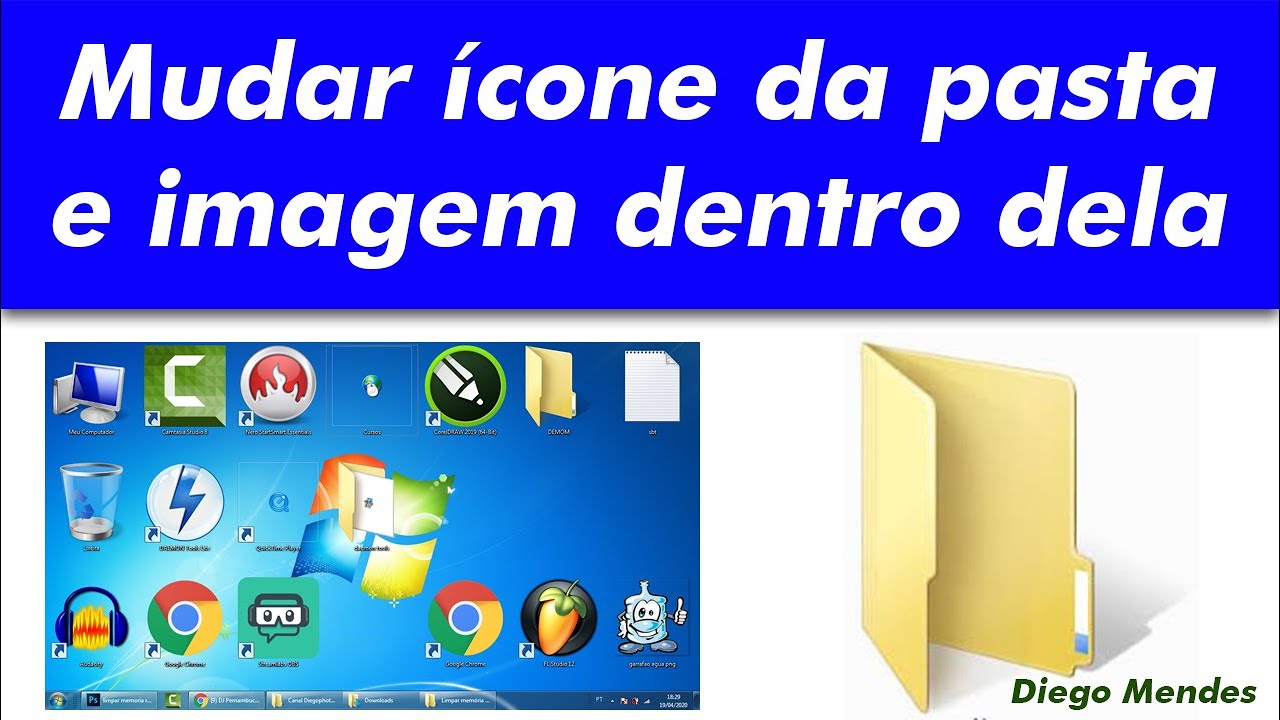 Mudar icone da pasta do Windows e imagem dentro dela - YouTube