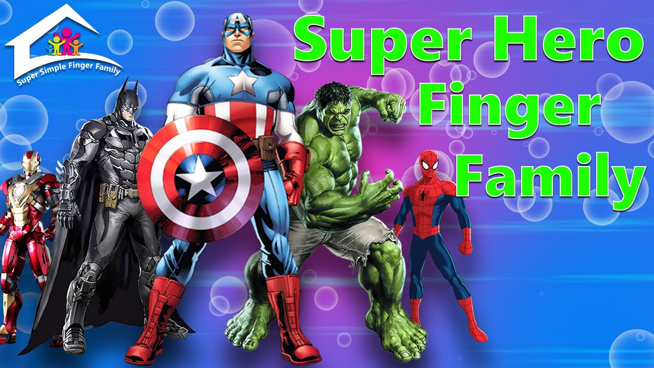 Super Heros Finger Family | Super Simple Finger Family - nursery rhymes ...