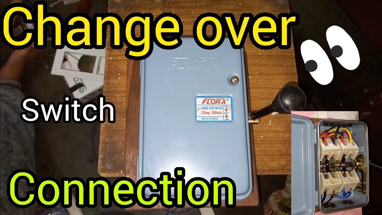 Electric manual changeover switch connection || change your connection ...