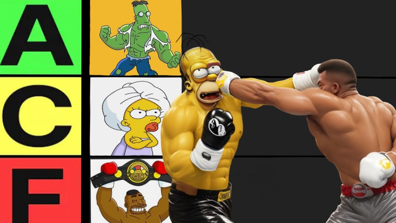 Ranking The Simpsons Characters in a boxing showdown - YouTube