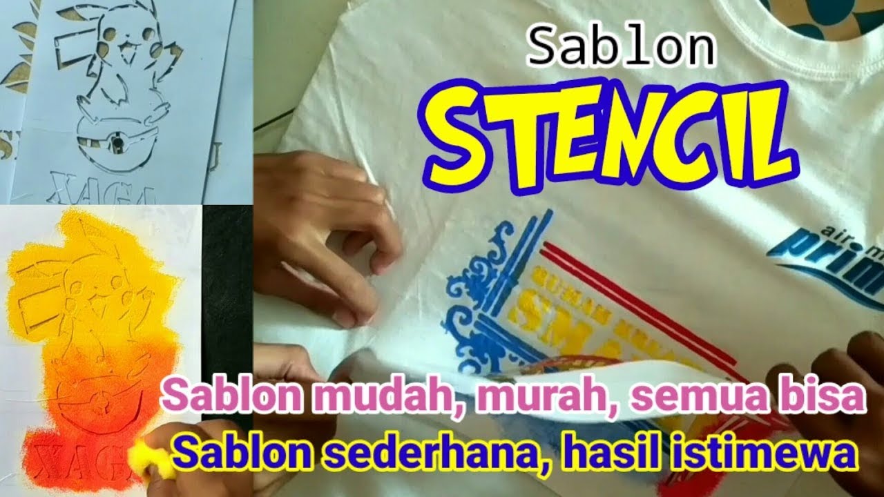 SABLON MUDAH-MURAH-SEMUA BISA | SABLON STENCIL | sablon sederhana hasil ...