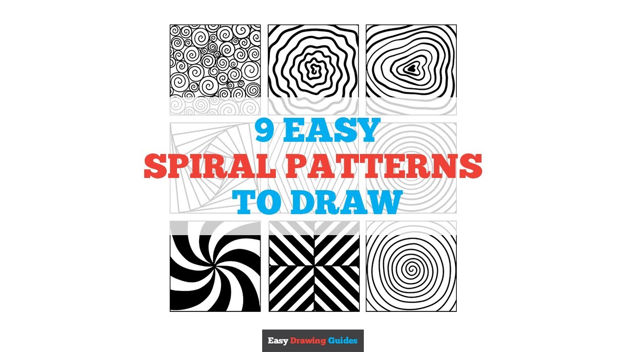 9 Easy Spiral Patterns to Draw: Easy Step by Step Drawing Tutorial for ...