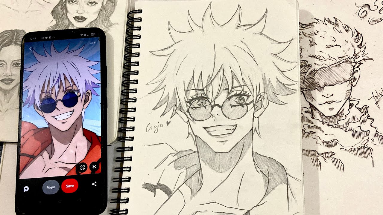 How to draw Gojo Satoru from jujutsu kaisen anime season 2 • Gojo ...