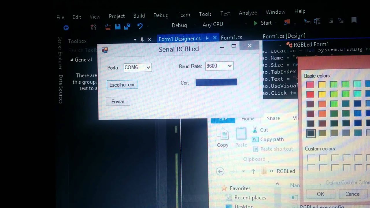 RGB Led Controlled by Windows Application - YouTube
