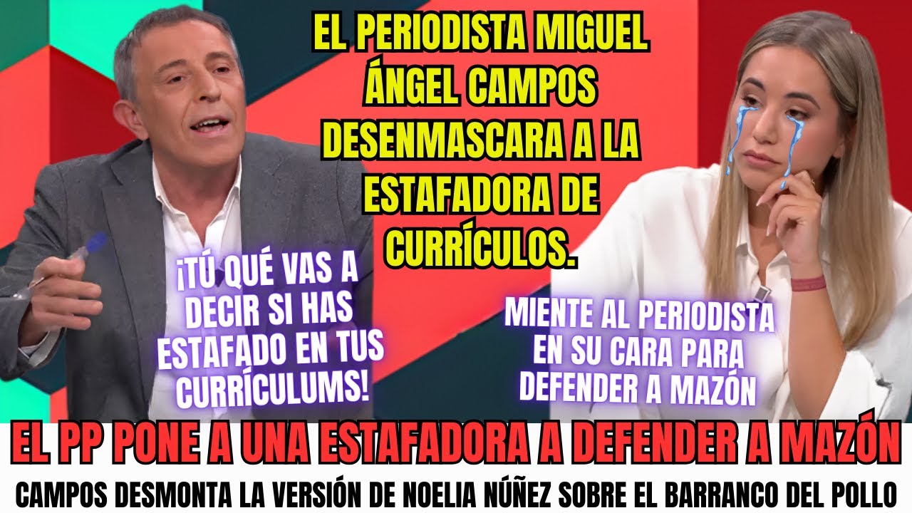 “Noelia Núñez queda desmentida en directo las obras del Barranco del ...