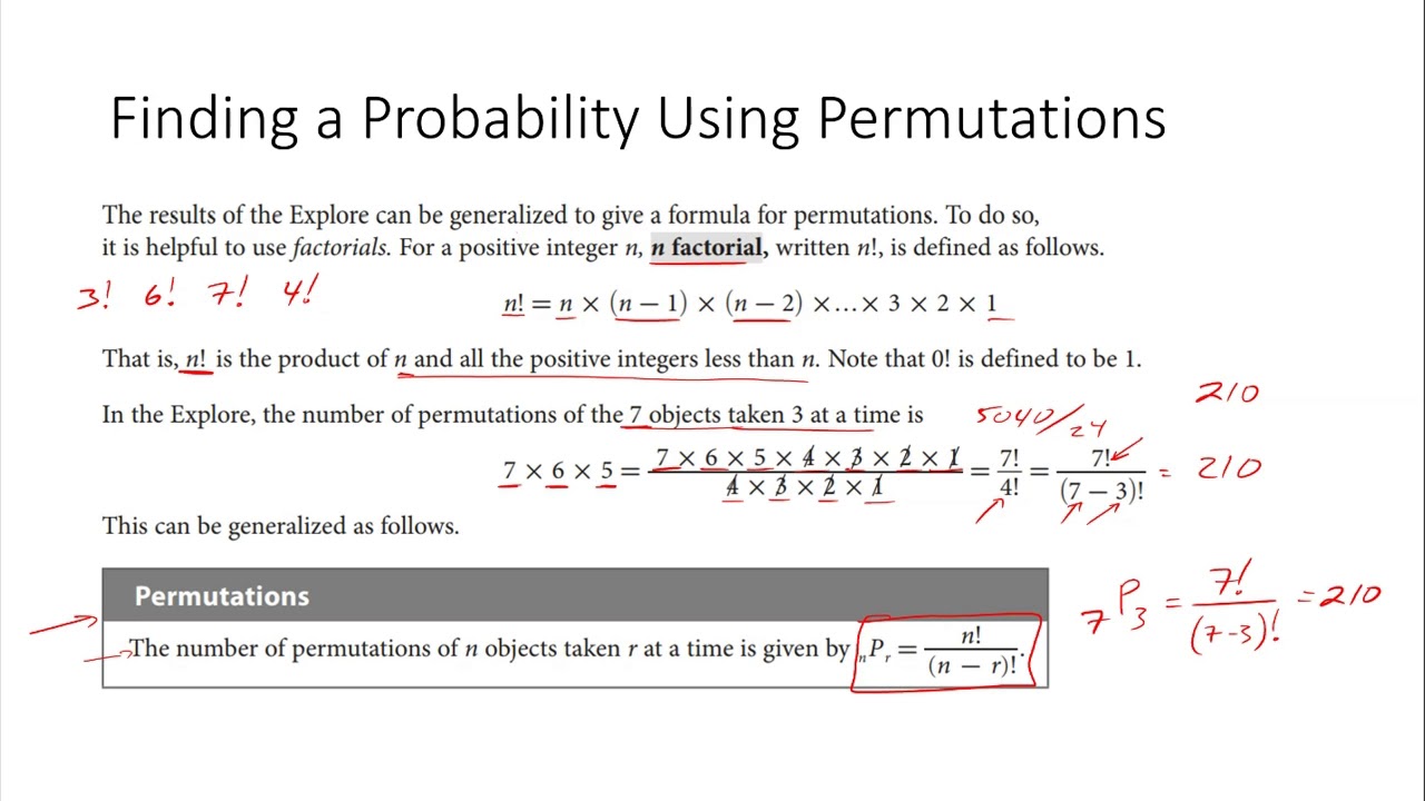 Geometry 21.2 Permutations and Probability - YouTube