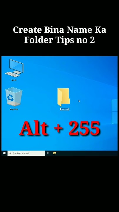 Create Folder Without Name tip no 2 #shorts #computer tips - YouTube