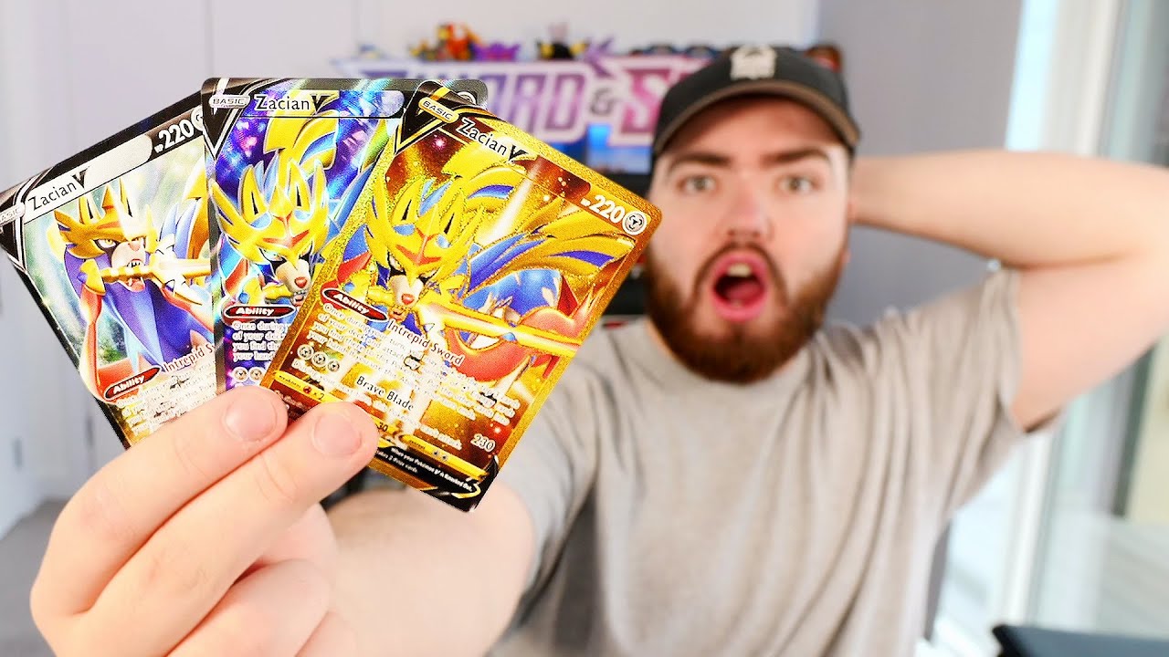 I Packed All 3 ZACIAN V Cards | Opening 12 Sword & Shield Booster Packs ...