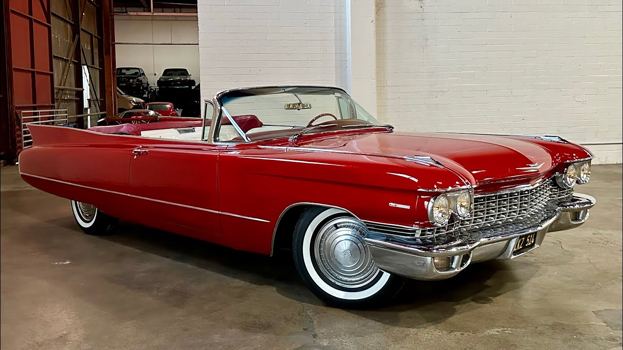 1960 Cadillac Convertible Red - YouTube