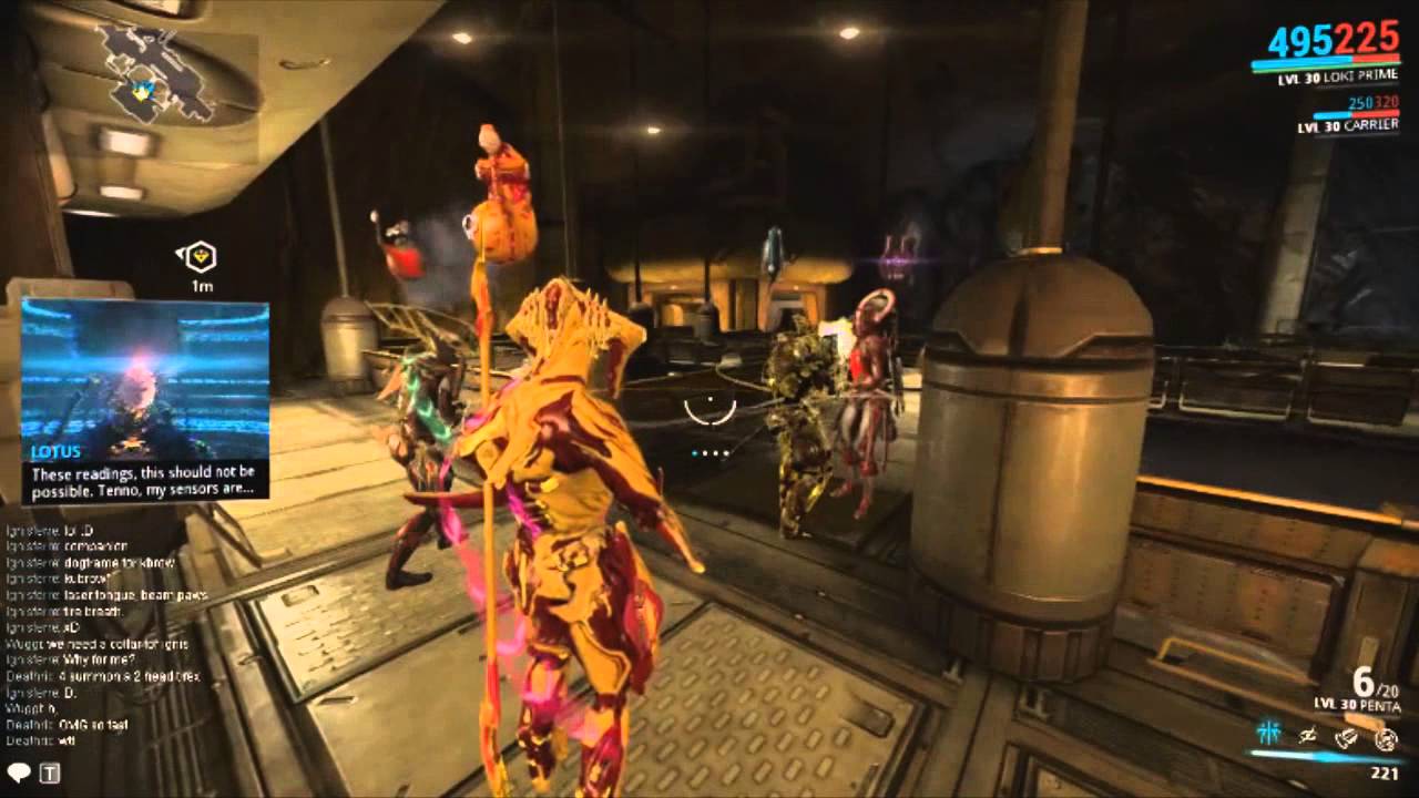 Warframe - The Grustrag Three spawning on first minute - YouTube