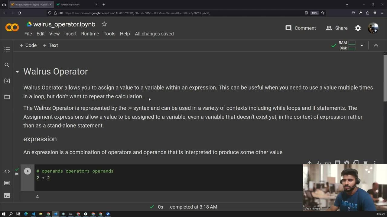 Walrus Operator python in Urdu by Isfhan Ahmed - YouTube