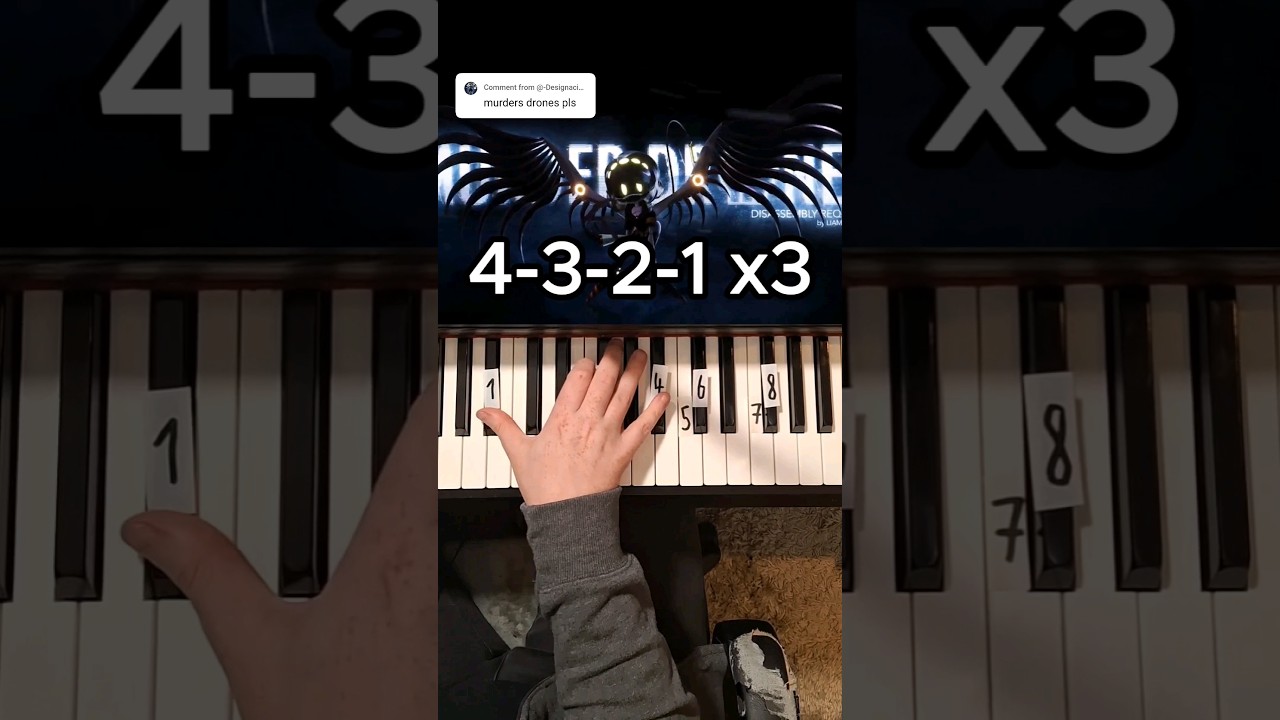 Murder Drones OST Disassembly Required Piano Tutorial #shorts #murderdrones Chords - Chordify