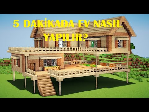 !!!5 dakikada Minecraft Ev Nasıl Yapılır!!!