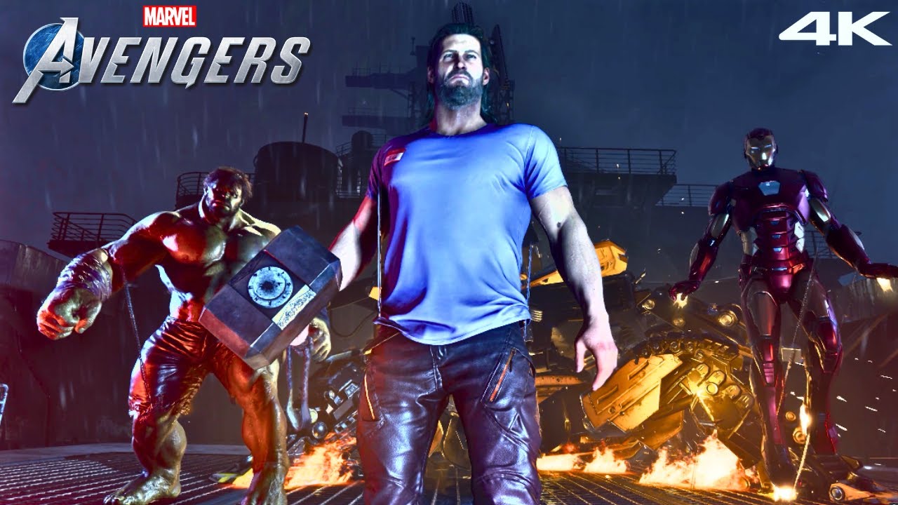 Thor Saves the SHIELD Helicarrier Cutscene - Marvel's Avengers - YouTube