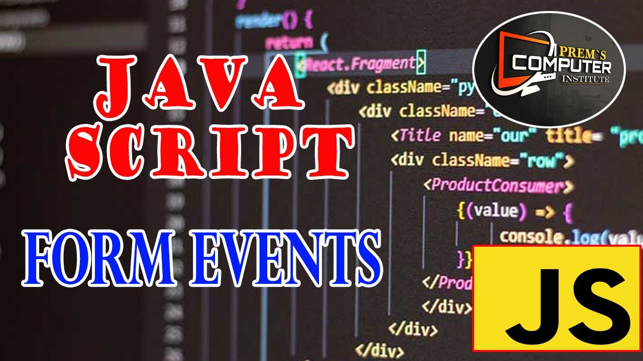 JavaScript Form Events tutorial in Telugu. - YouTube