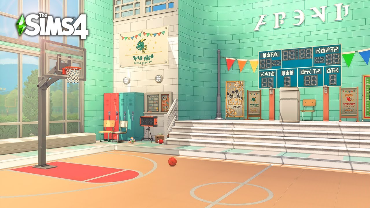 🏫🚌 고등학교 강당｜심즈4 건축｜Copperdale High School Auditorium｜Sims 4 Speed Build ...